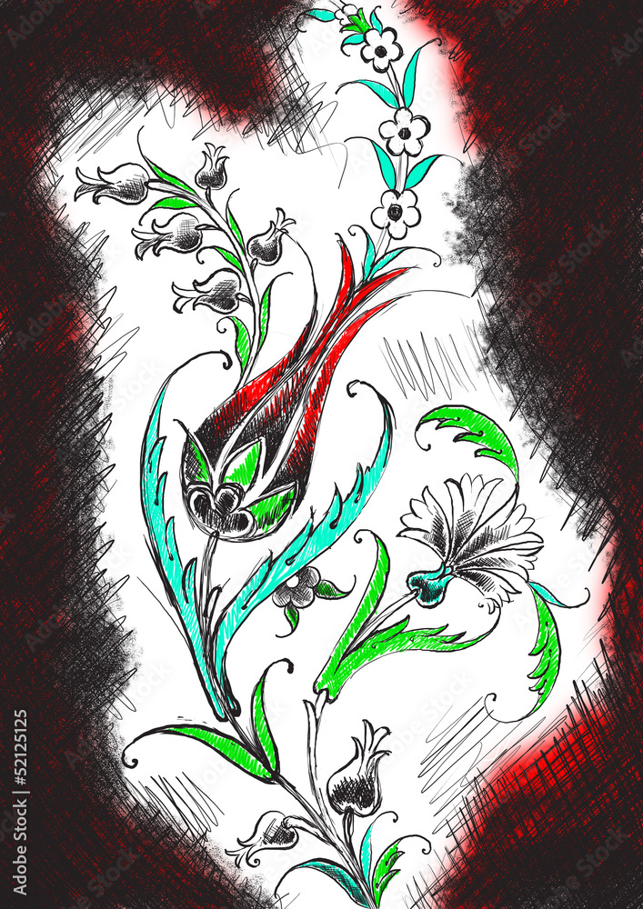 Lale Motifi Stock Illustration | Adobe Stock