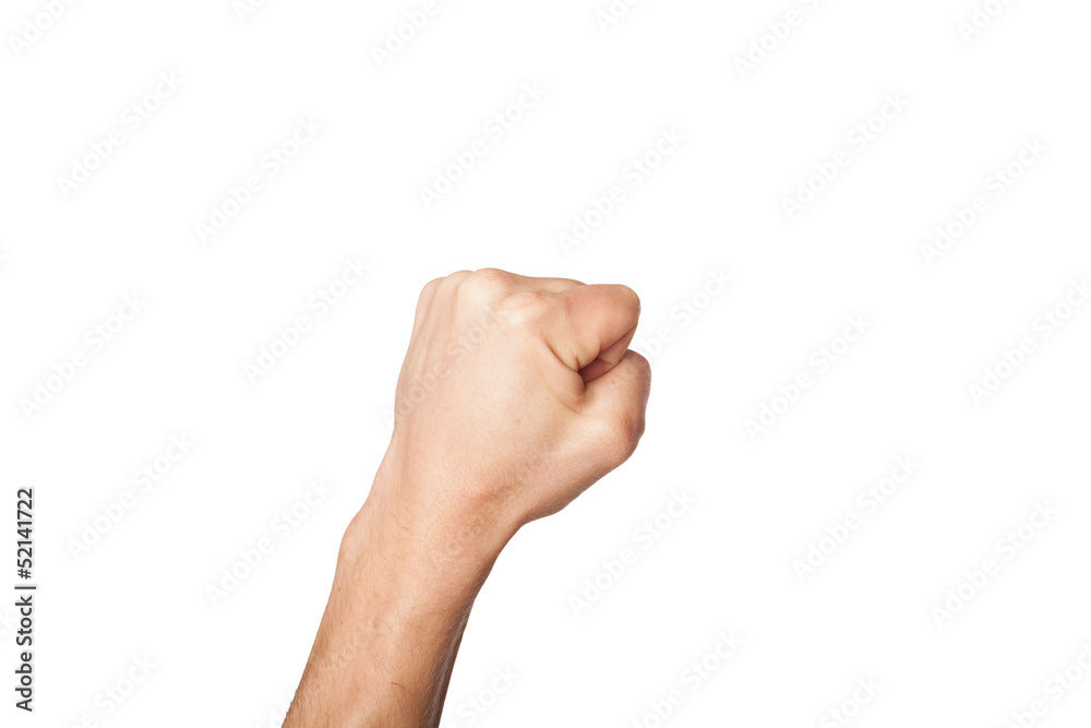 Hand zeigt Faust Zahl 0 freigestellt gerade Stock Photo | Adobe Stock