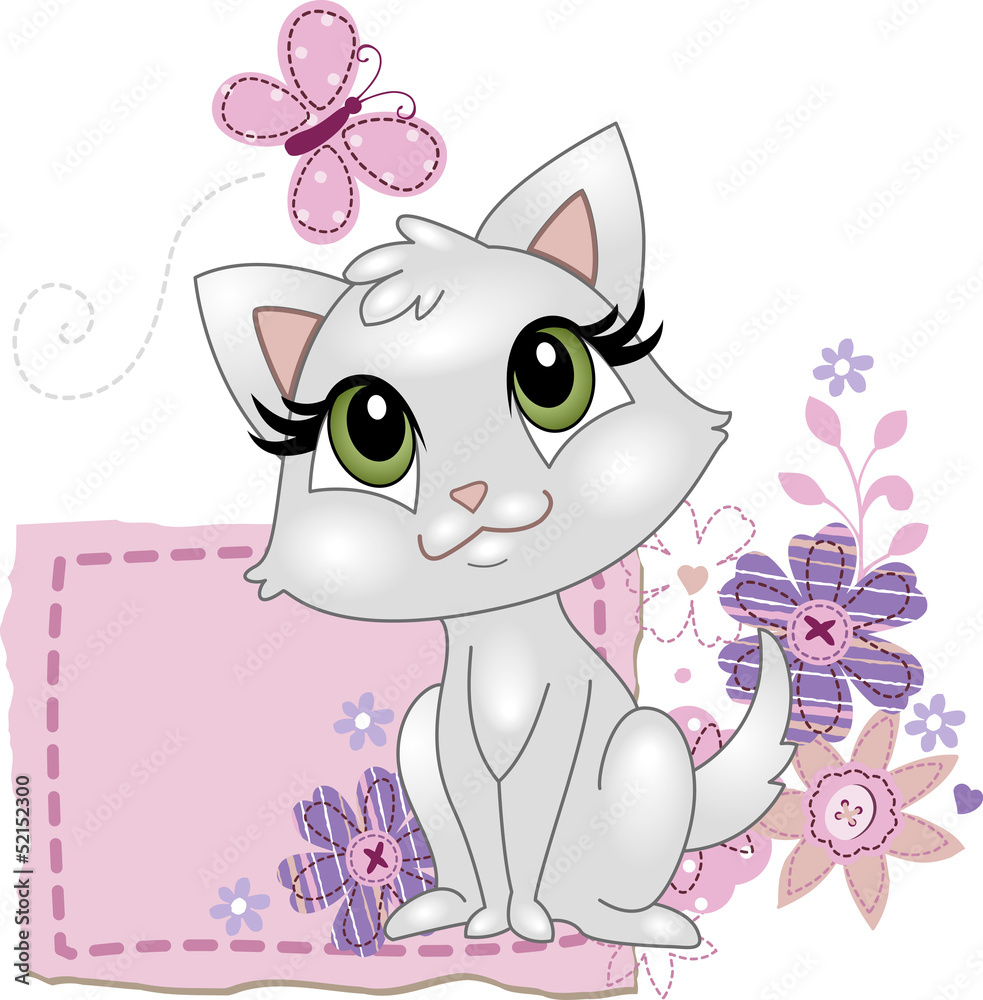 Gatinha Fofinha Stock Vector | Adobe Stock