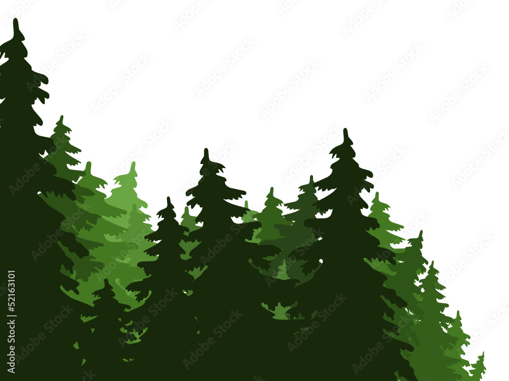 Vektor-Wald Stock-Vektorgrafik | Adobe Stock