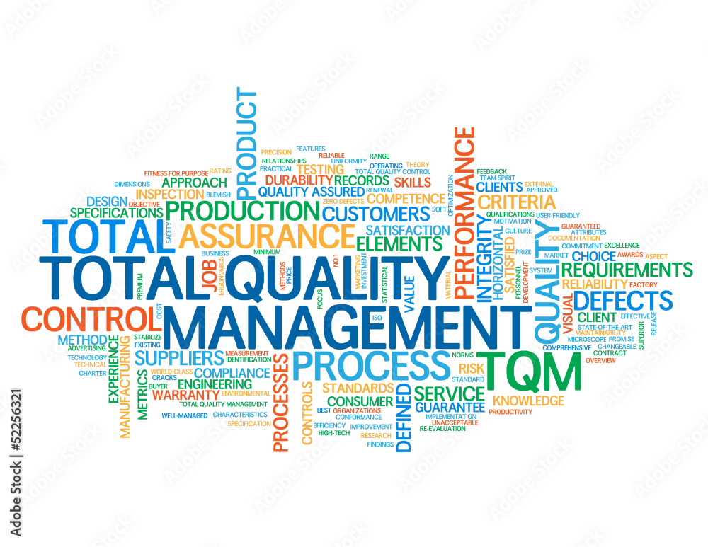 "TOTAL QUALITY MANAGEMENT" Tag Cloud (standards control tqm qc) Stock ...