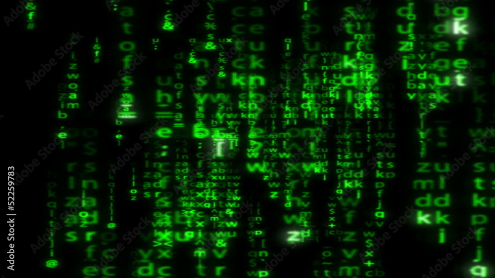 Matrix style code: digital data cascade Stock Video | Adobe Stock