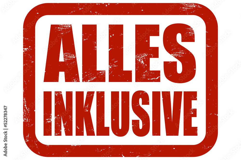Grunge Stempel rot ALLES INKLUSIVE Stock Illustration | Adobe Stock