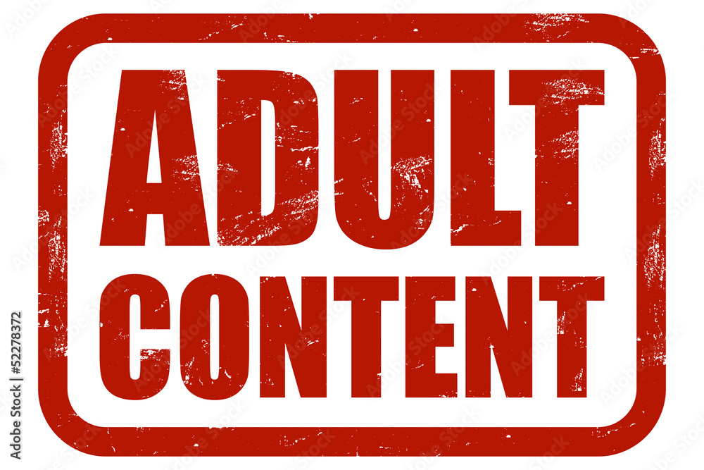 Grunge Stempel rot ADULT CONTENT Stock Illustration | Adobe Stock