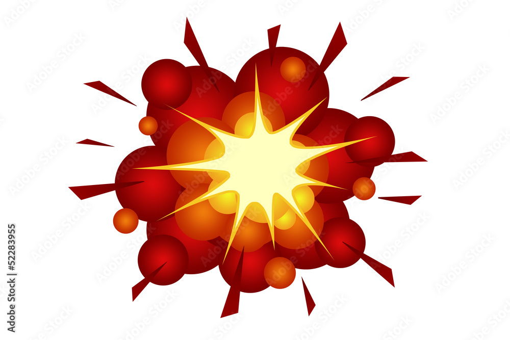 Explosion Dessin Animé Illustration Stock | Adobe Stock