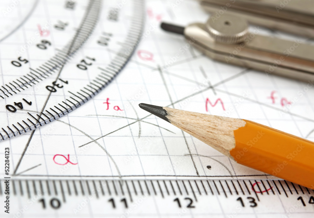 Geometry drawing Stock Photo | Adobe Stock