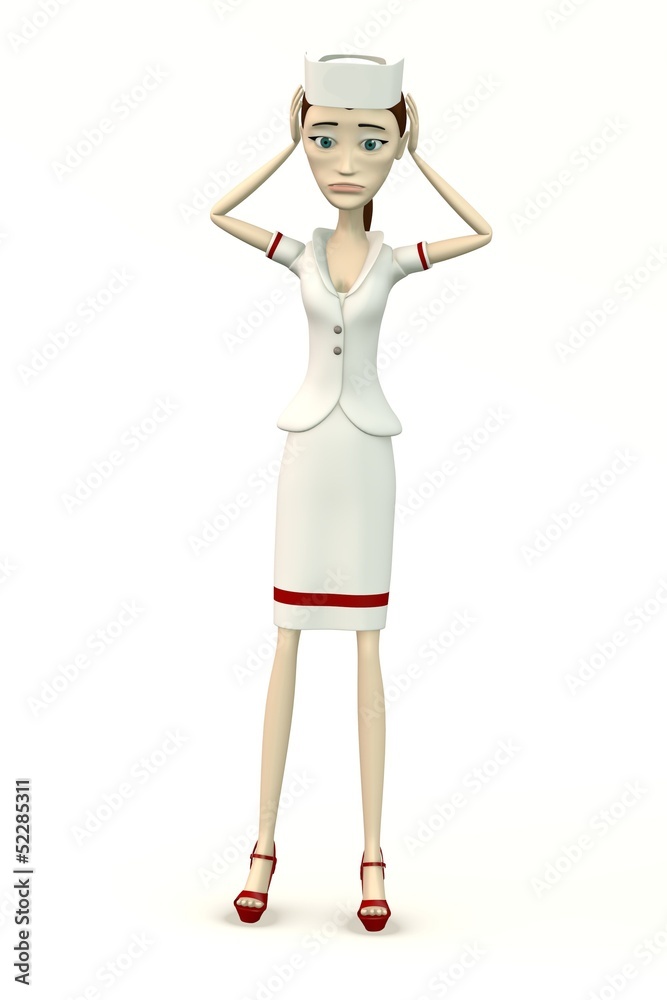 cartoon nurse - despair Stock Illustration | Adobe Stock