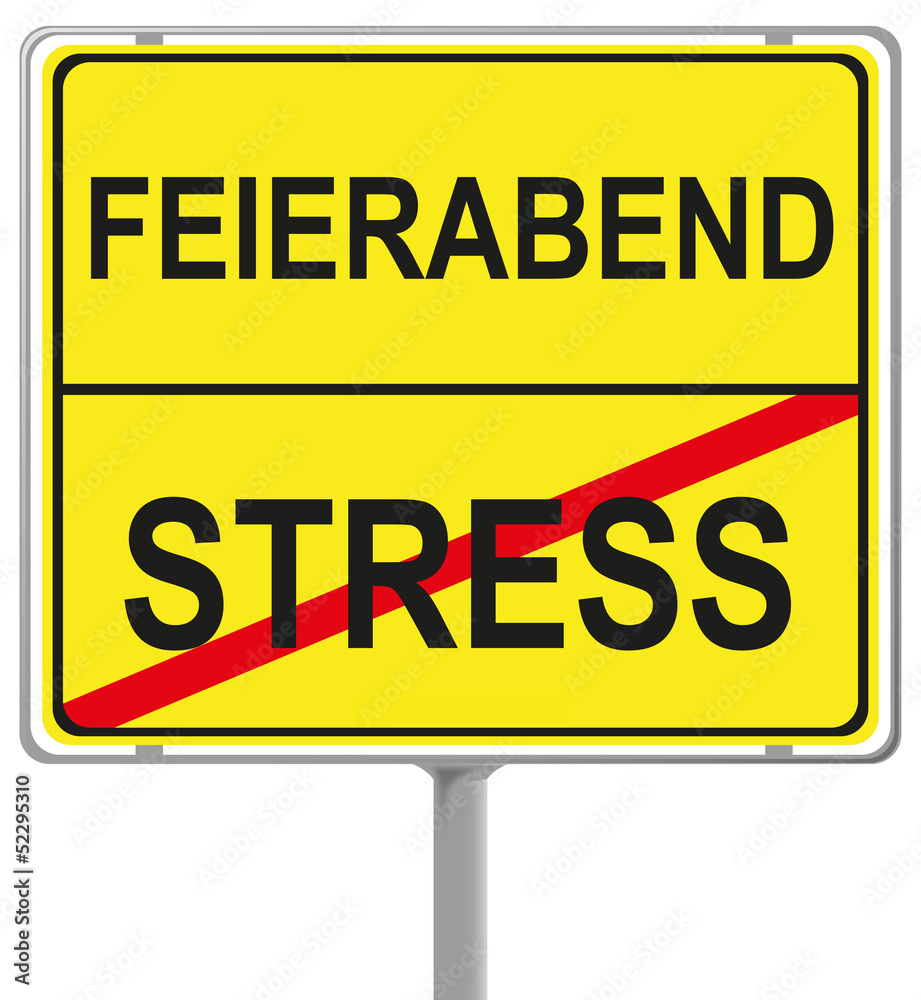 ortseingangsschild feierabend Stock Vector | Adobe Stock