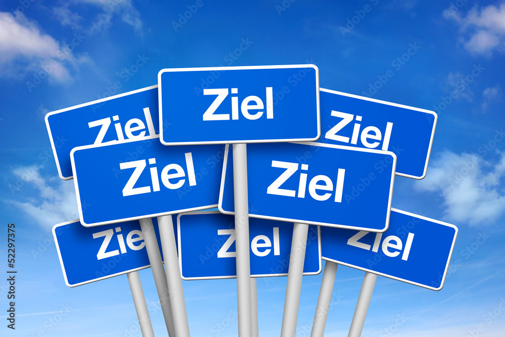 Schilder mit Ziel Stock-Illustration | Adobe Stock
