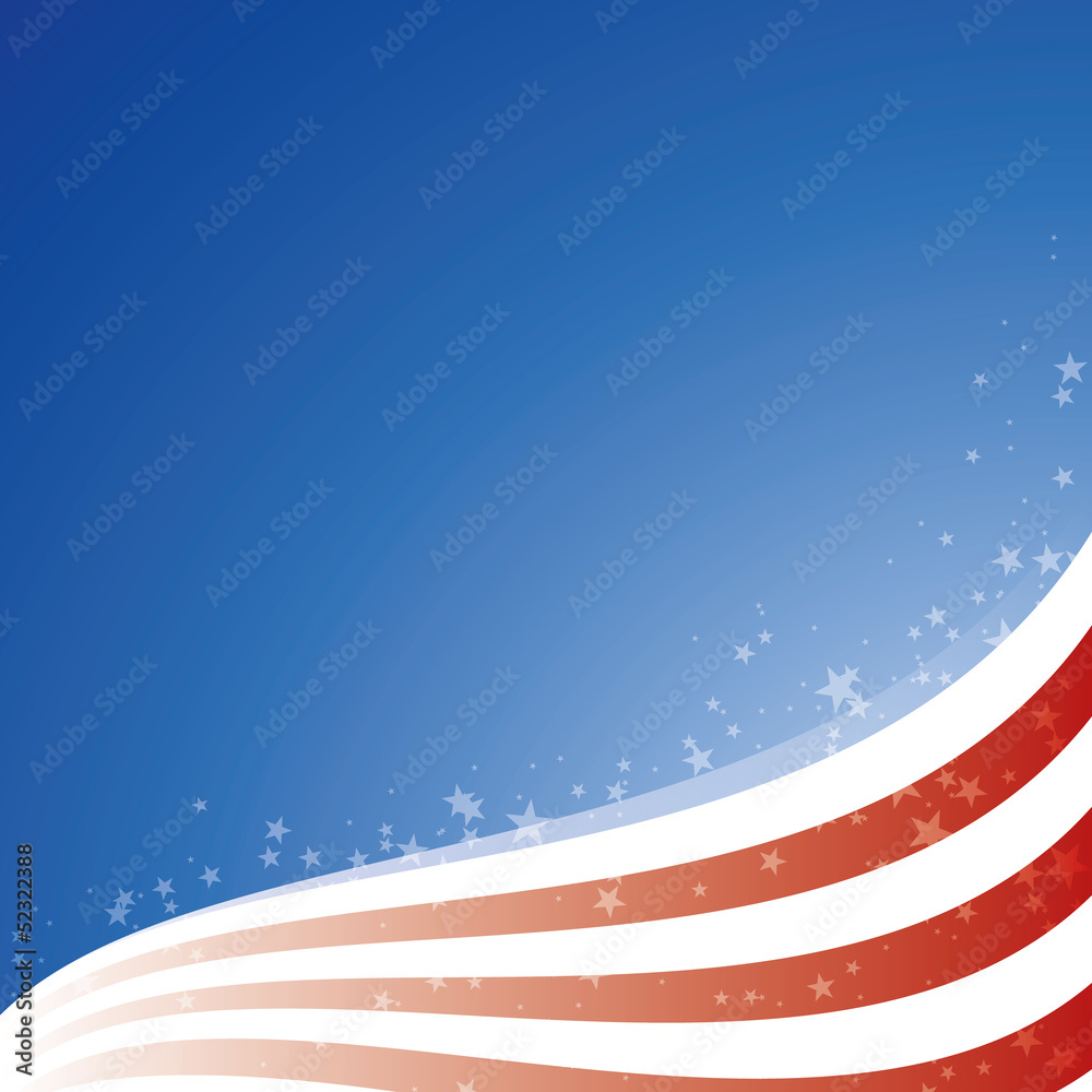 Vector background USA flag with light and stars Stock Vector | Adobe Stock