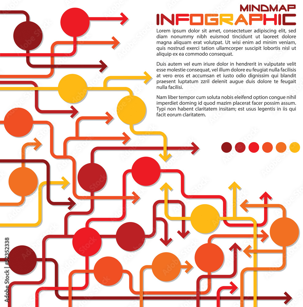 Maze of arrows info graphic/mindmap/flowchart. Stock Vector | Adobe Stock