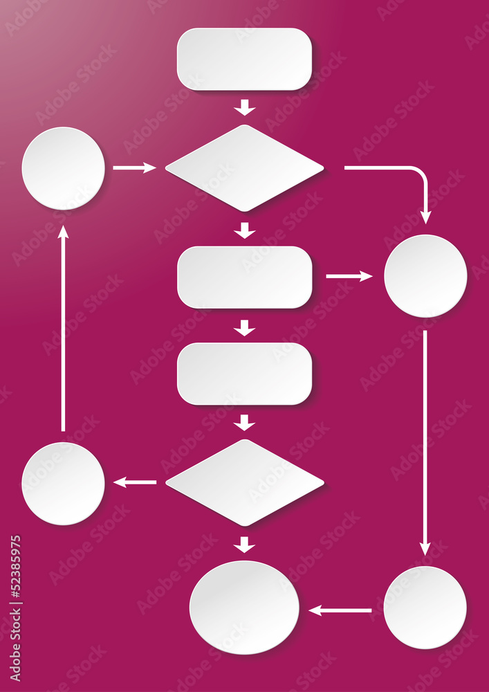 Long Flowchart Purple Background Stock Vector | Adobe Stock