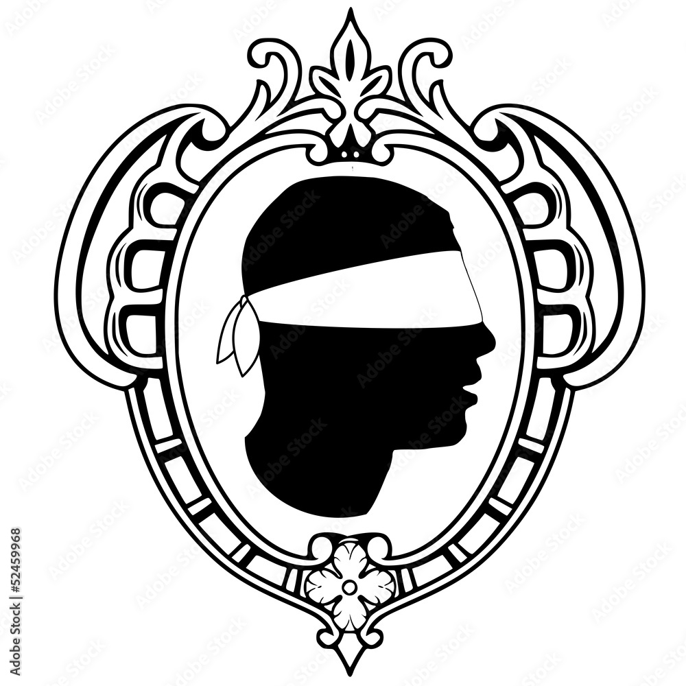 SARDEGNA STEMMA TESTA DI MORO ISOLA SARDA Stock Vector | Adobe Stock