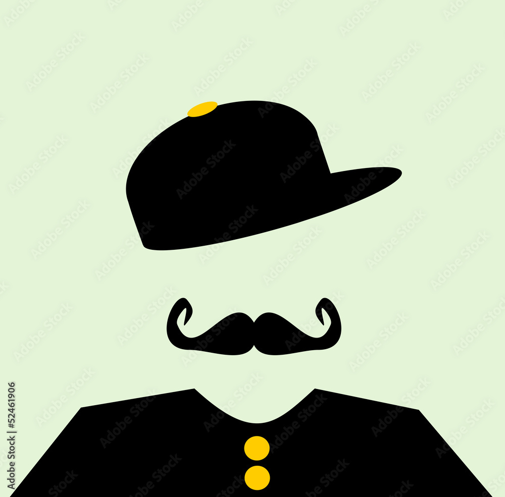 hipster wearing baseball cap sideways Stock Vector | Adobe Stock