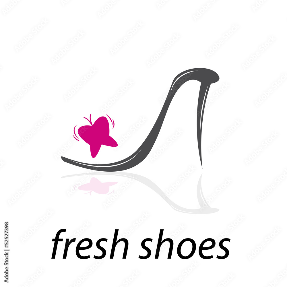 Vector logo fresh shoes Stock Vector | Adobe Stock