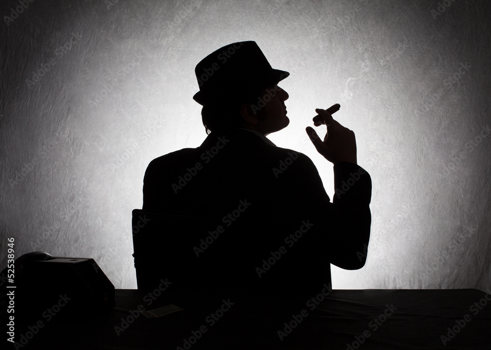 mafia profile Stock Photo | Adobe Stock