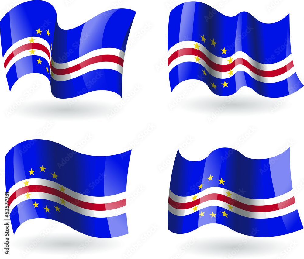 4 bandeiras de Cabo-Verde Stock Vector | Adobe Stock