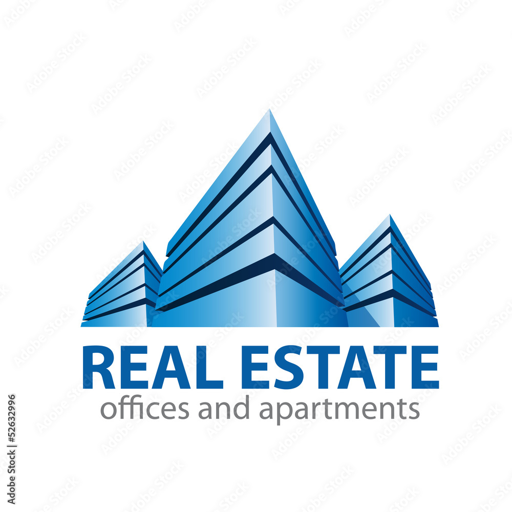 Vector Logo property developer, house and city Stock Vector | Adobe Stock