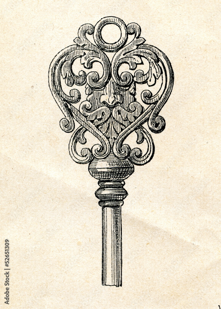 Renaissance style key (17. century) Stock Illustration | Adobe Stock