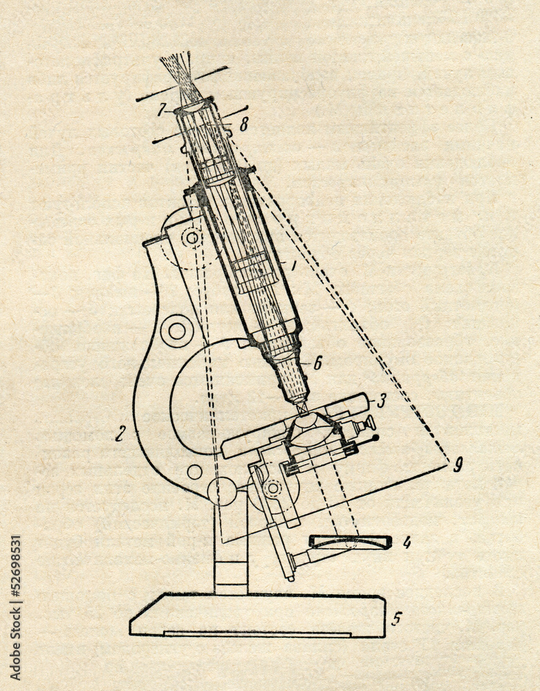 Microscope Diagram Stock Photo | Adobe Stock