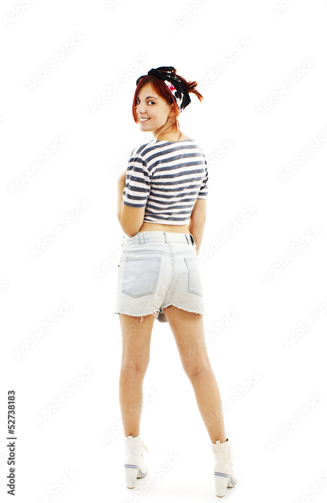 Back View Of Beautiful Young Woman Looking Over Shoulder, 50% OFF