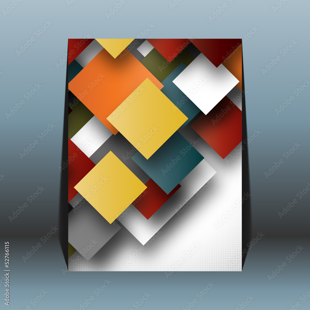 Colorful square empty background - blank quadrat vector flyer de Stock ...