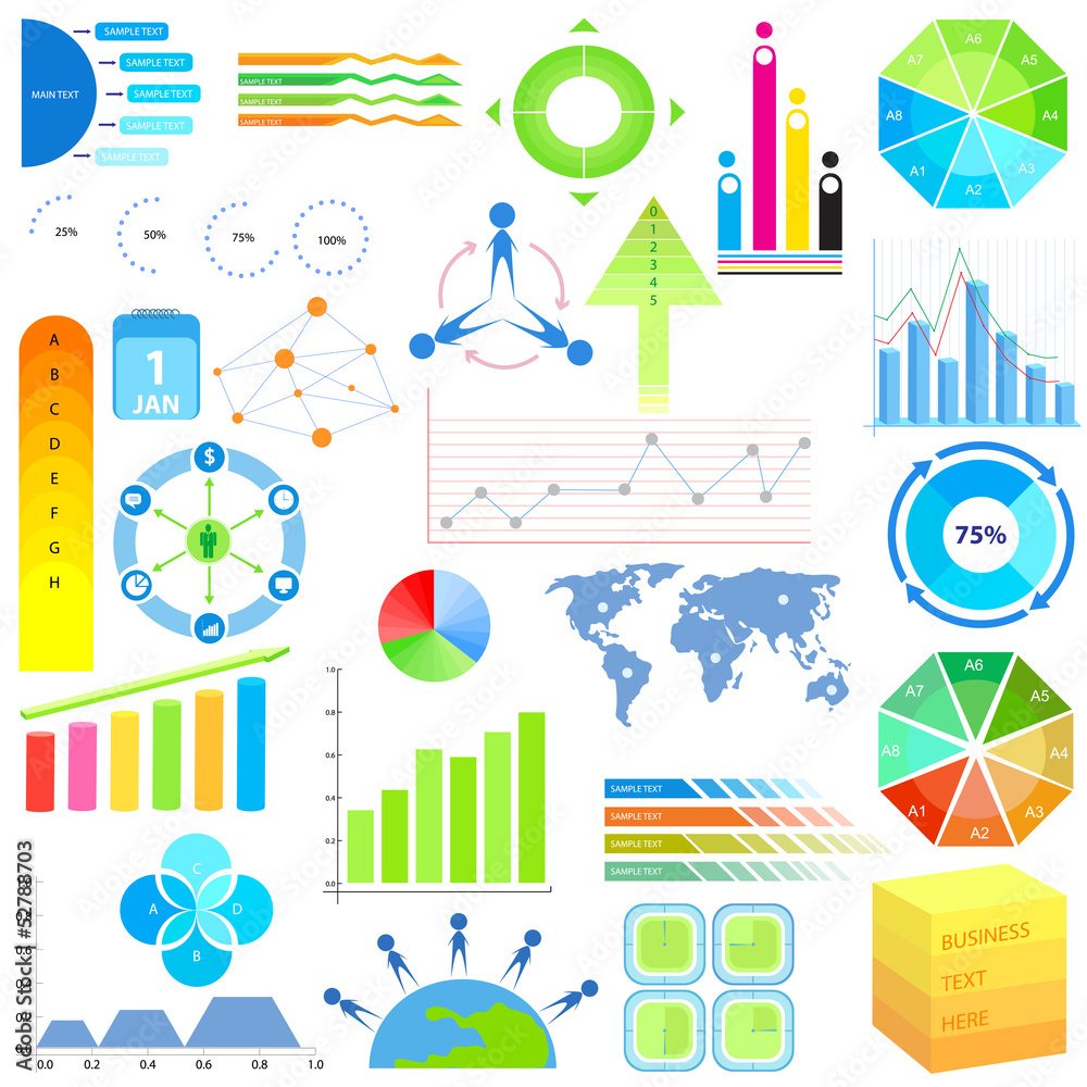 Infographic Chart of Data Stock Vector | Adobe Stock