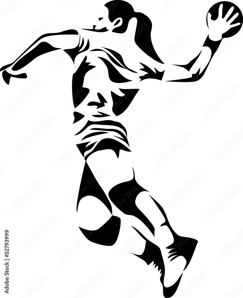 women handball Stock Vector | Adobe Stock