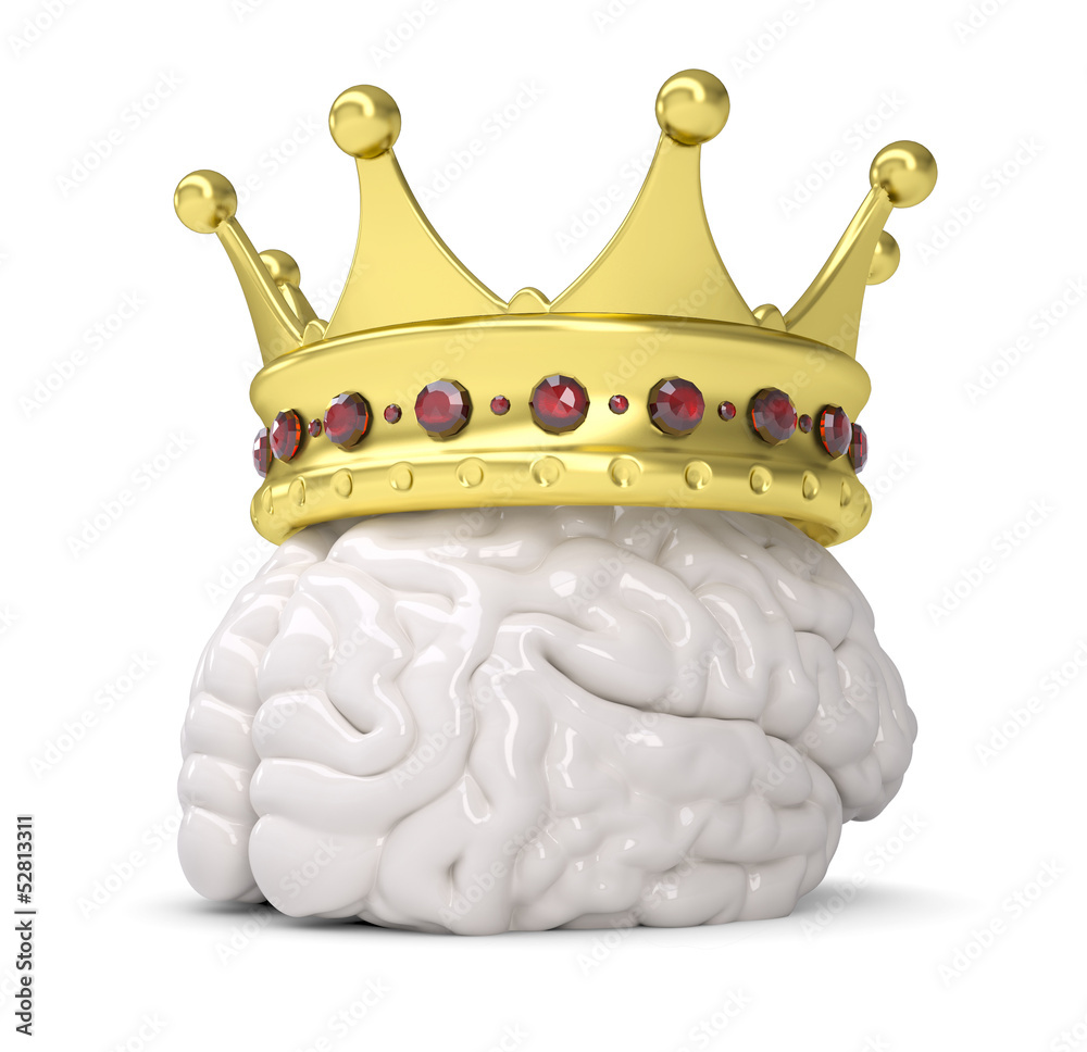 Crown on the brain Stock Illustration | Adobe Stock
