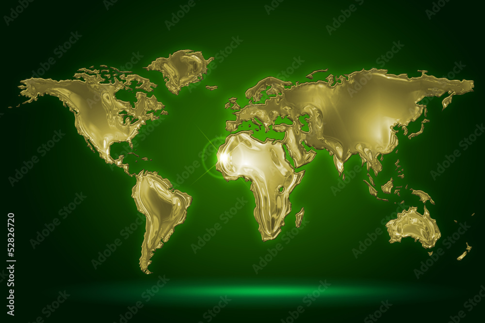 golden world map Stock Illustration | Adobe Stock