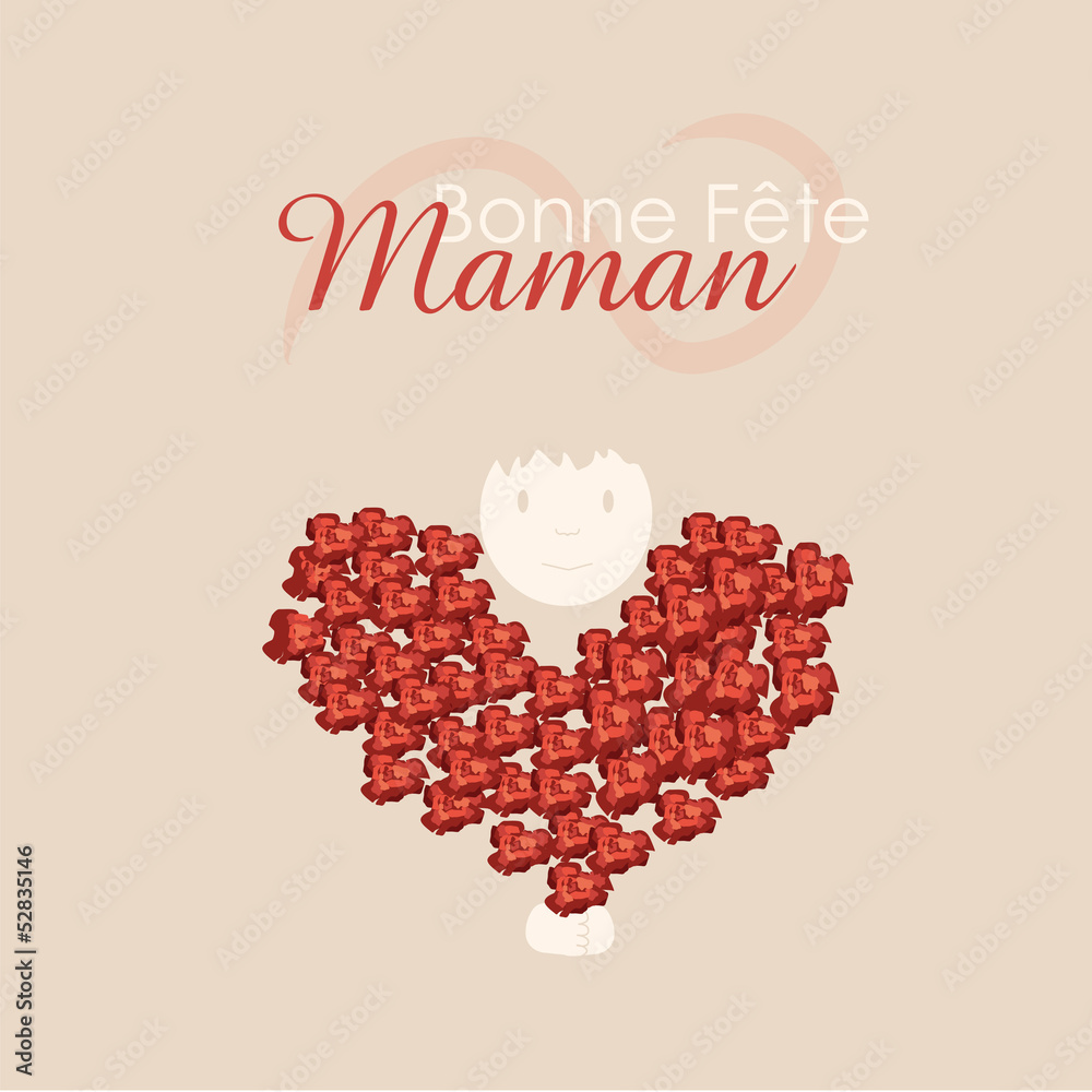 Bonne fête maman Stock Vector | Adobe Stock