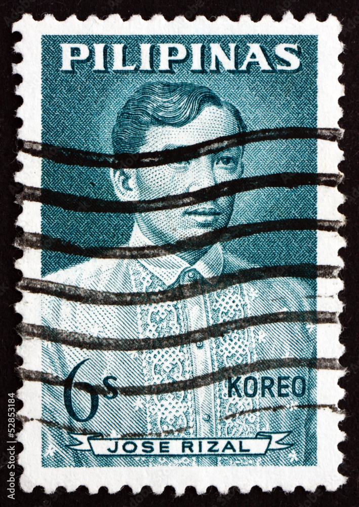 Poster Postage stamp Philippines 1964 Jose Rizal, National Hero – Wall ...