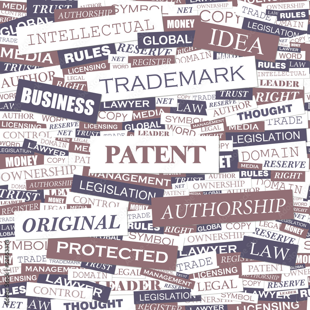 PATENT. Word cloud concept illustration. Stock Vector | Adobe Stock