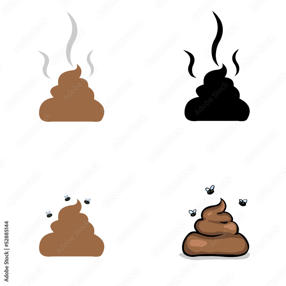 vector set of shit: icon and illustration Stock Vector | Adobe Stock