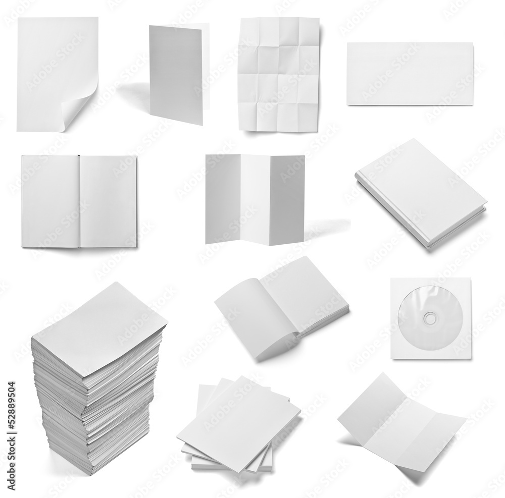 leaflet notebook textbook envelope blank paper template book Stock ...