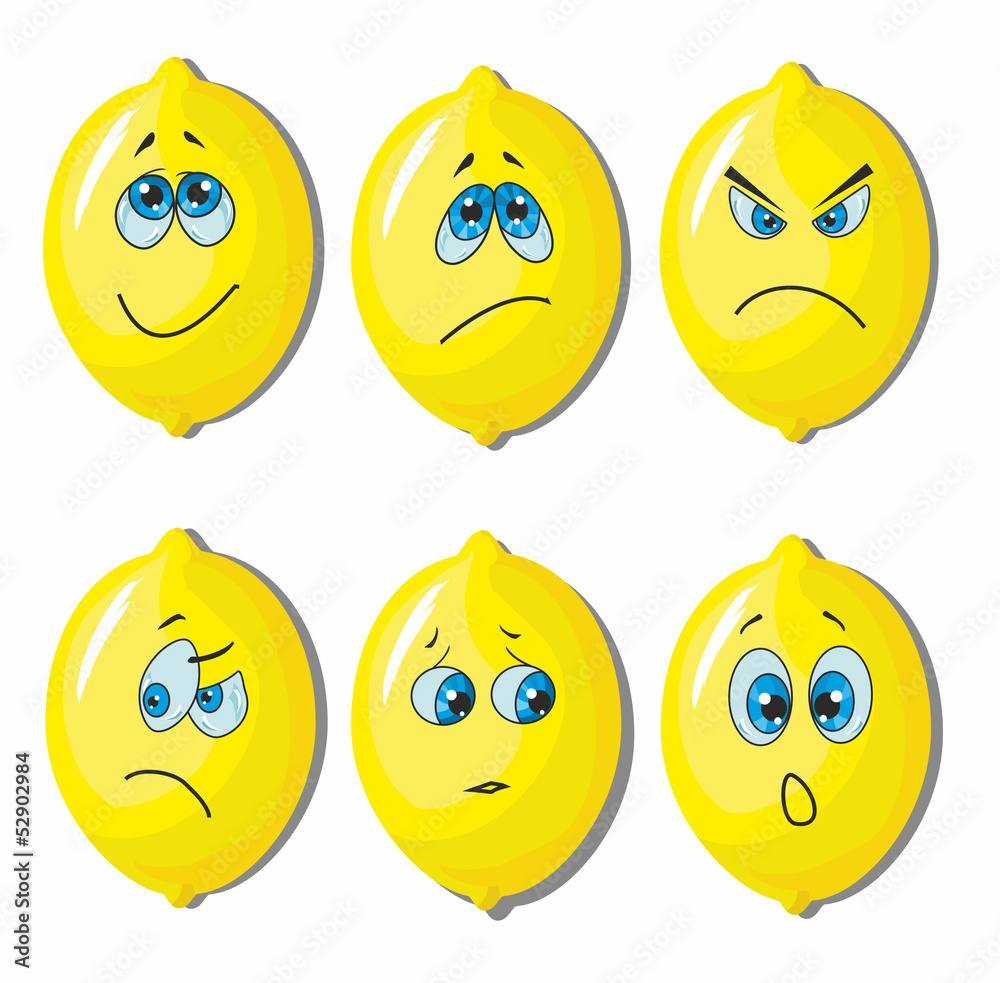 Cartoon lemon Stock Vector | Adobe Stock