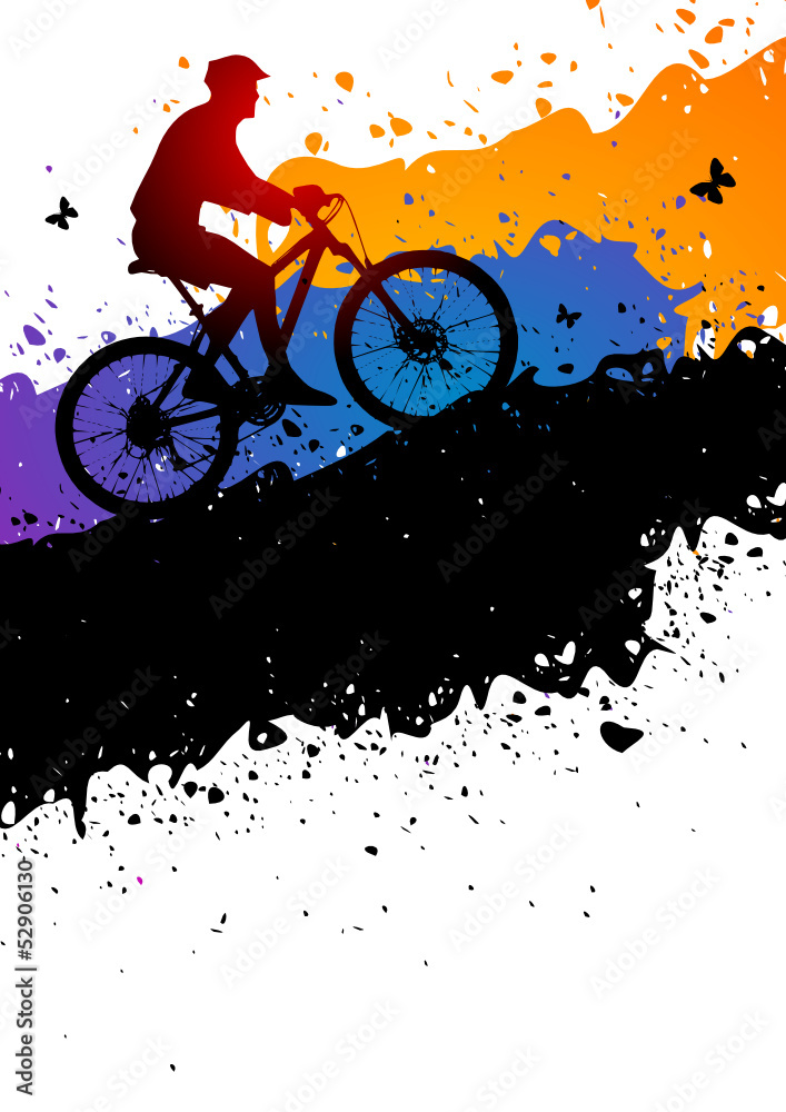Mountain bike abstract background Stock Vector | Adobe Stock