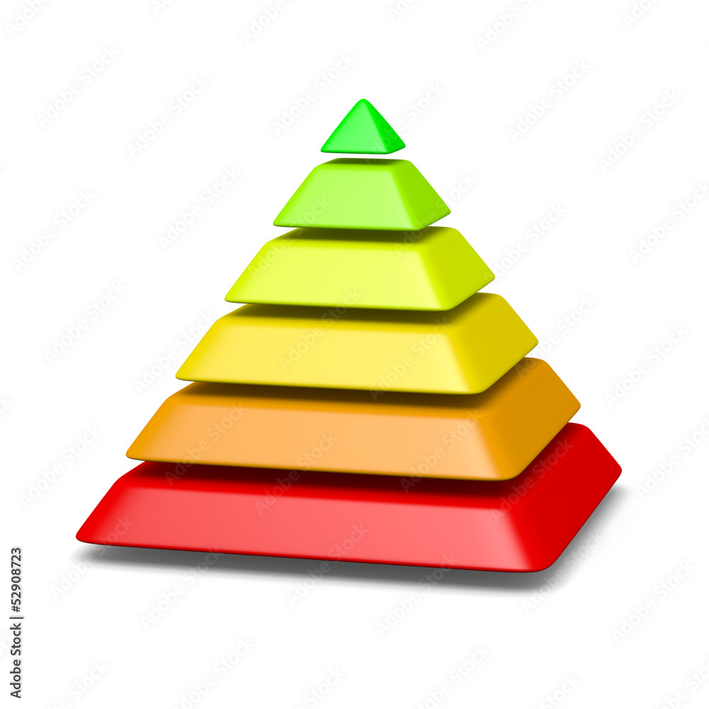 6 levels pyramid structure environment concept Stock Illustration ...