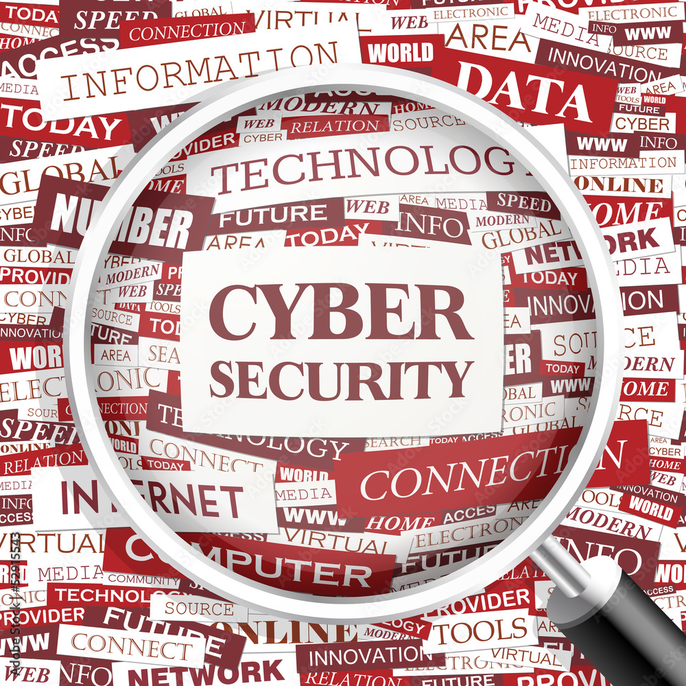 CYBER SECURITY. Word cloud concept illustration. Stock Vector | Adobe Stock