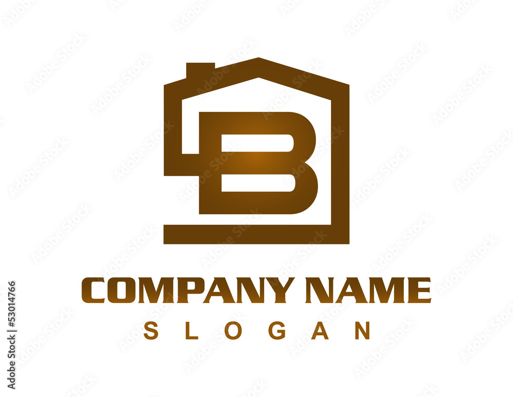 Letter B house logo Stock Vector | Adobe Stock