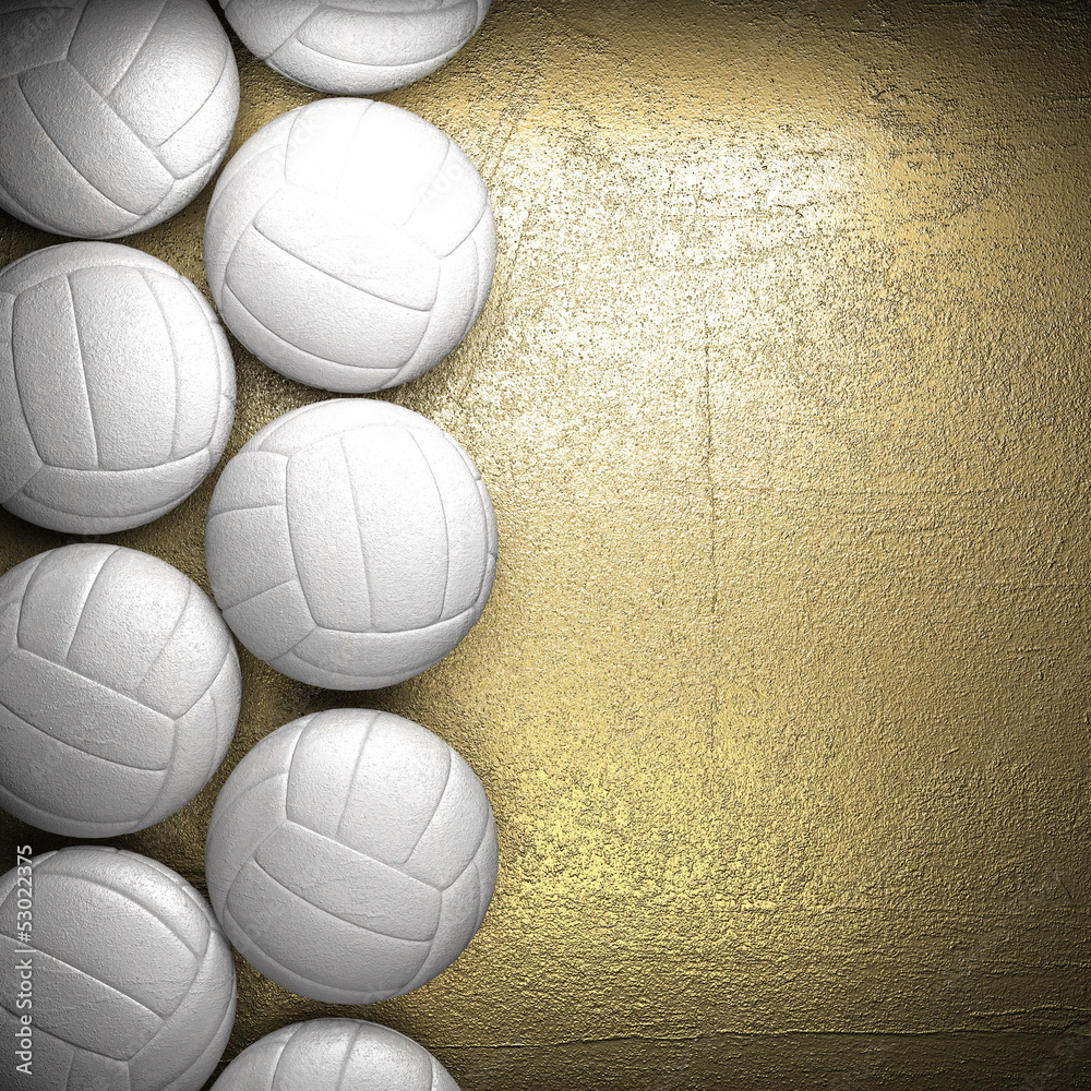 Volleyball ball and golden wall background Stock Illustration | Adobe Stock
