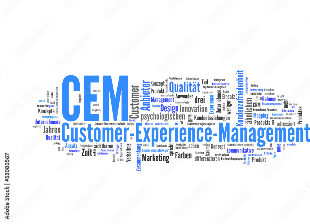 CEM Customer-Experience-Management Stock-Vektorgrafik | Adobe Stock