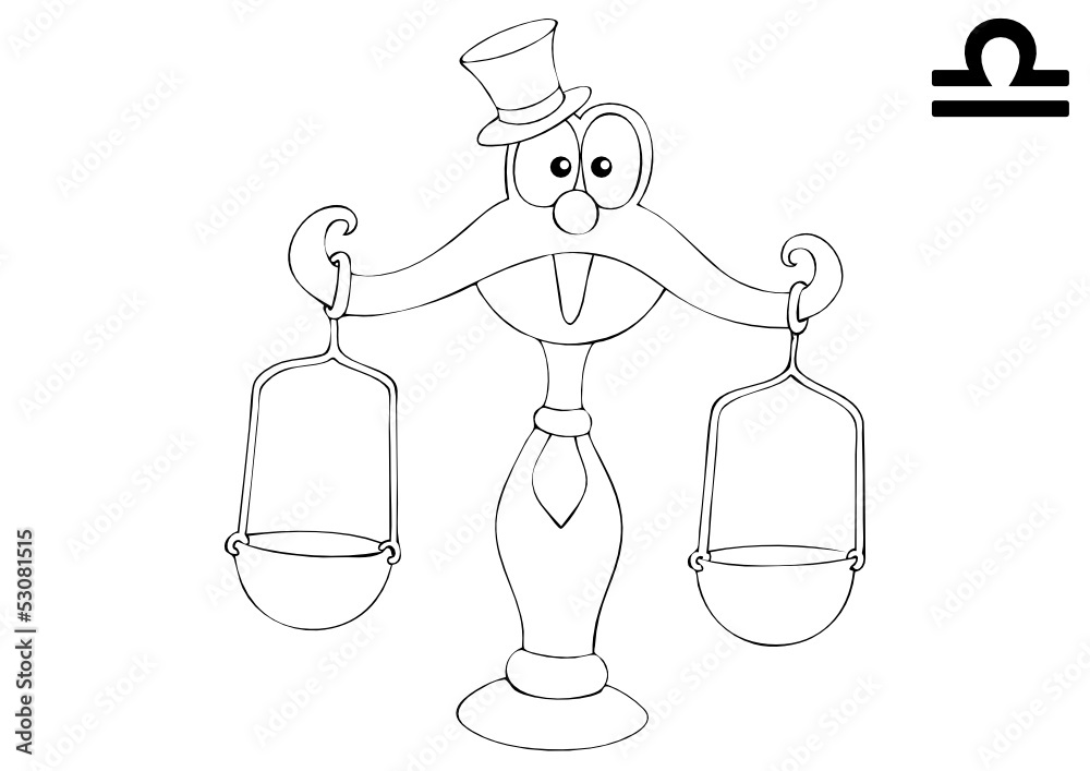 Libra Waage Balance Sternzeichen Tierkreiszeichen Stock 