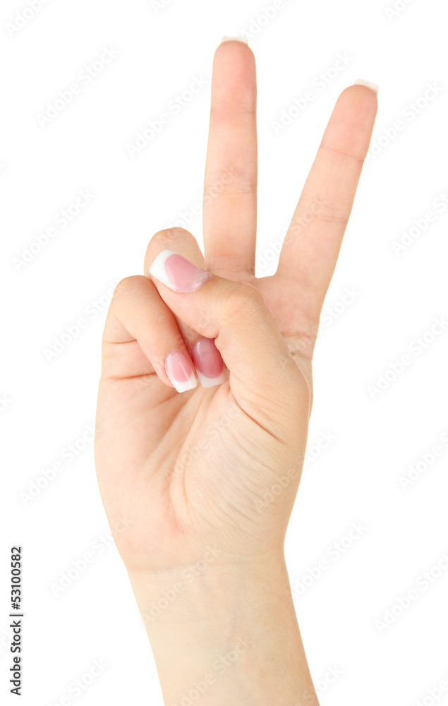 Finger Spelling the Alphabet in American Sign Language (ASL). Stock ...