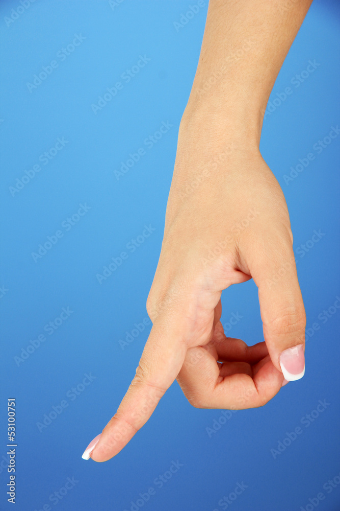 Finger Spelling the Alphabet in American Sign Language (ASL). Stock ...