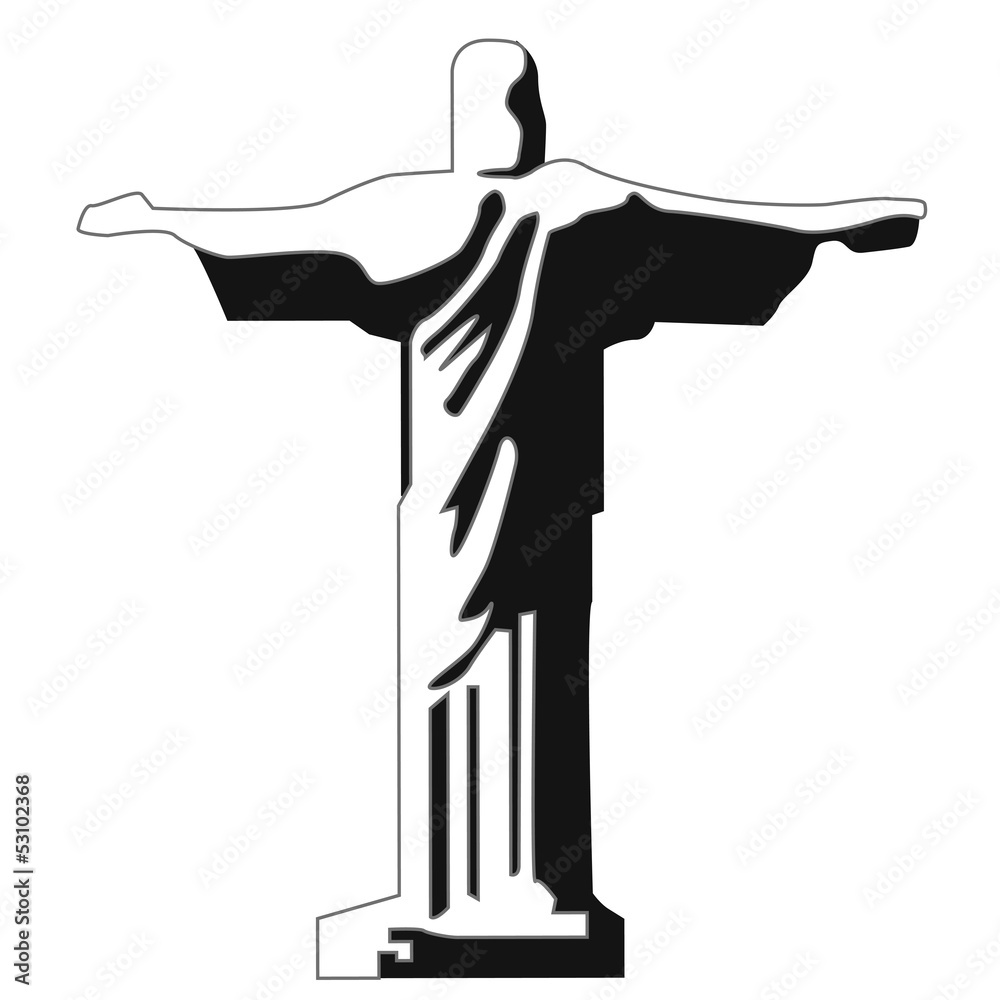 Cristo Redentor Christ the redeemer Vektor Illustration vector de Stock ...