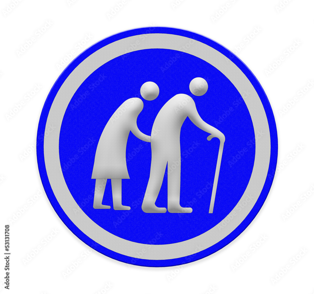 Elderly people sign Stock Illustration | Adobe Stock