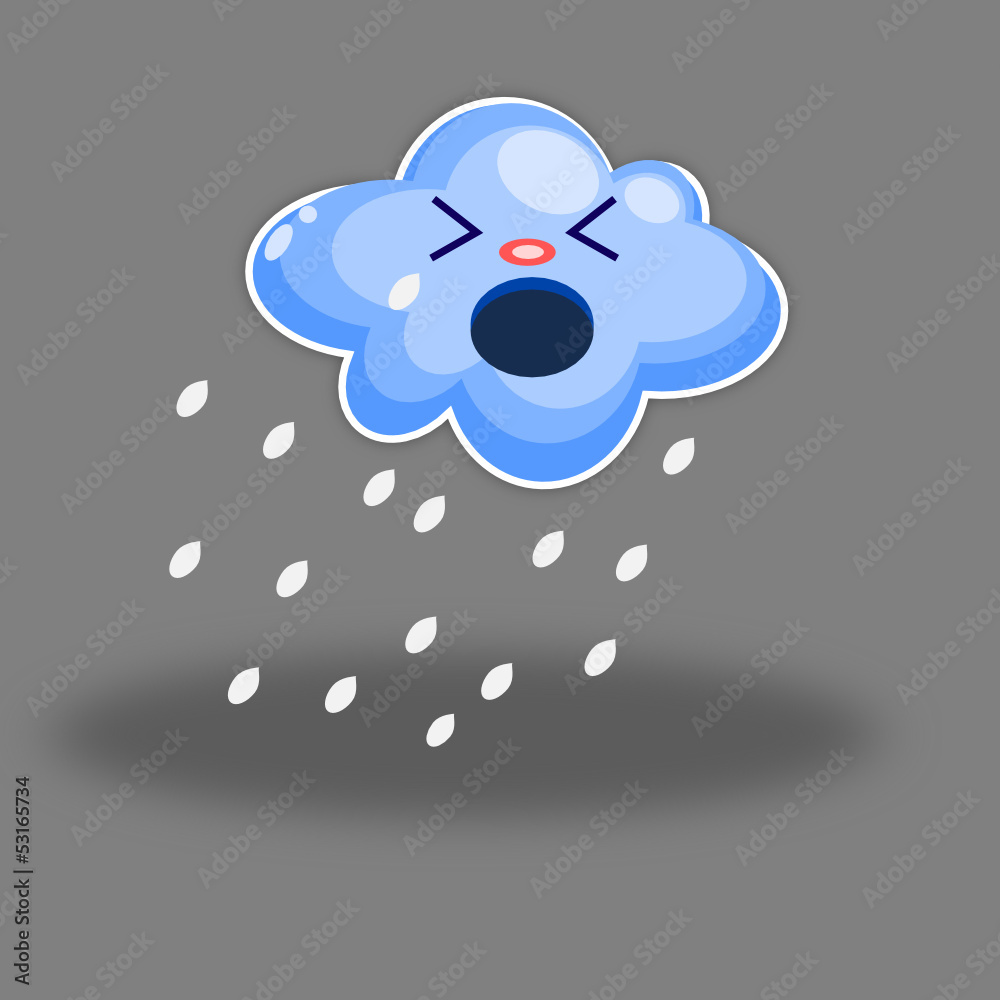 Cartoon weather cloud Stock Vector | Adobe Stock
