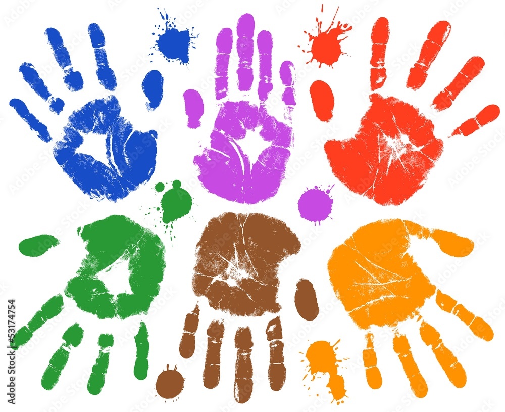 handprint set Stock Vector | Adobe Stock