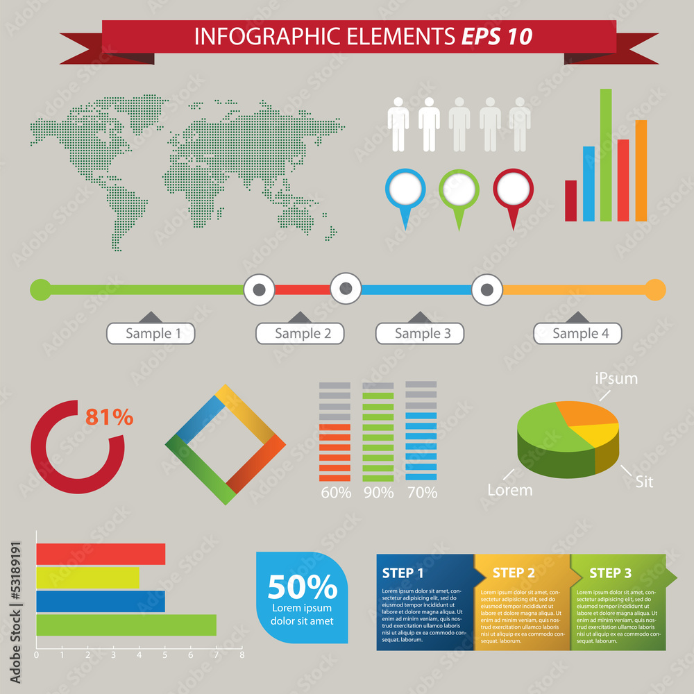 Set elements of infographics Stock Vector | Adobe Stock
